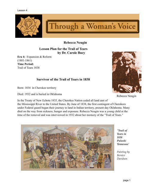 Lesson 4. Rebecca Neugin guide - Candace Corrigan