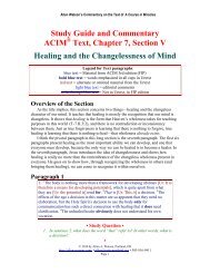Study Guide and Commentary ACIM® Text, Chapter ... - Allen Watson