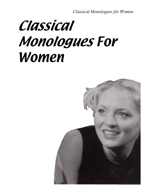 Classical Monologues for Women - Actor Tips