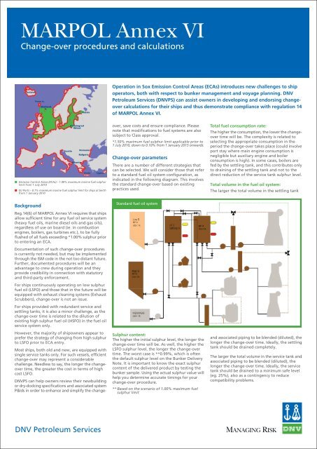 MARPOL Annex VI - Change-over Procedures and Calculations
