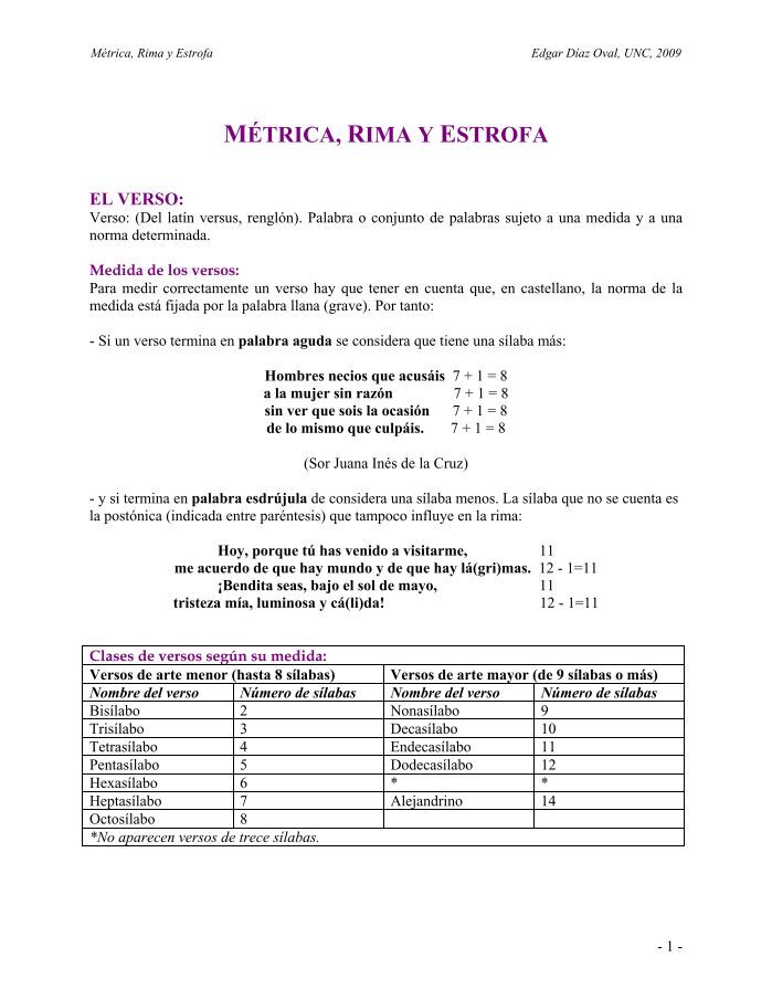 Metrica Y Rima Estructura De Un Poema Flipbook By Jeraldine Rios