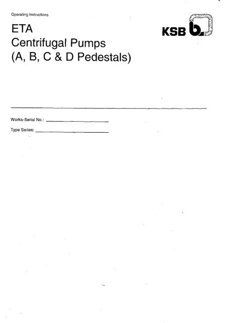ETA KSB Centrifugal Pumps