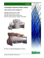 Magnitude™ Frictionless Centrifugal Chillers - McQuay International