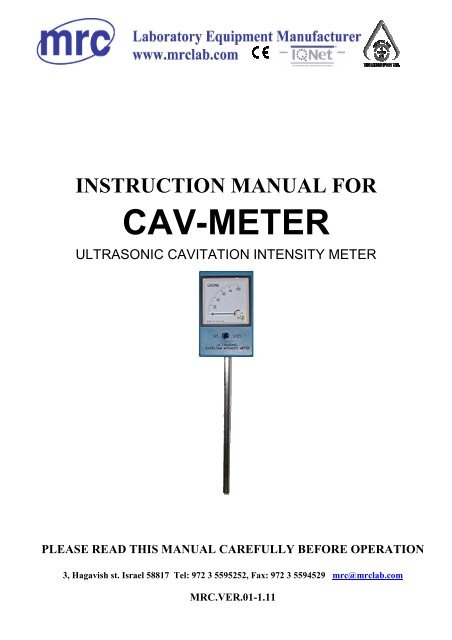 CAV-METER - MRC Labs
