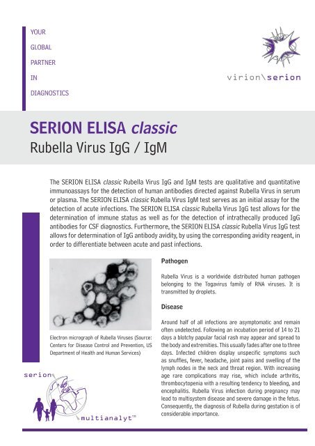 SERION ELISA classic Rubella Virus IgG / IgM - virion\serion
