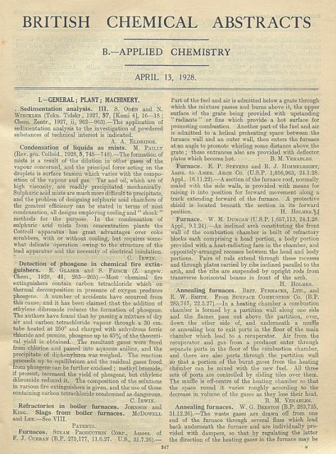 BRITISH CHEMICAL ABSTRACTS