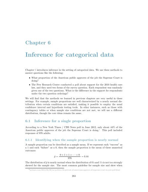 Inference for categorical data - OpenIntro