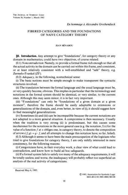 Fibered Categories and the Foundations of Naive Category Theory