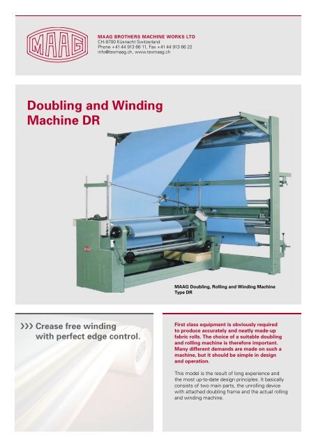 Doubling and Winding Machine DR