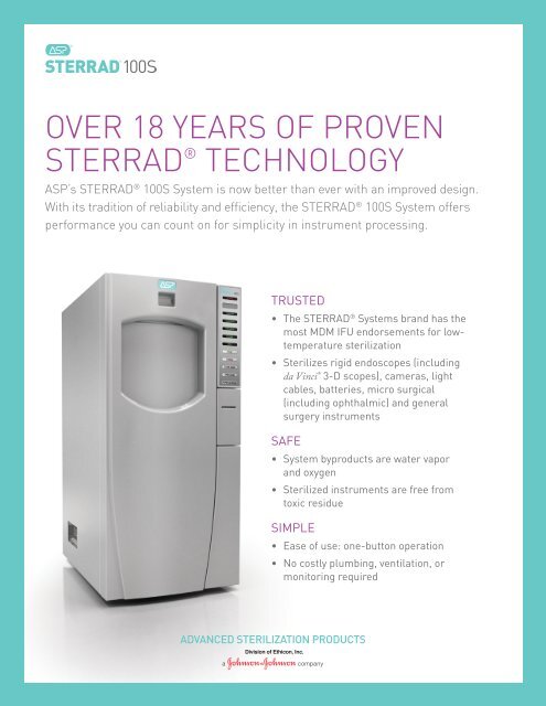 STERRAD ® 100S System Data Sheet - Advanced Sterilization ...