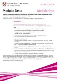 Delta Module 1, Module 2, Module 3 Handbook ... - Cambridge ESOL