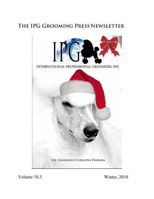 The IPG Grooming Press Newsletter - International Professional ...
