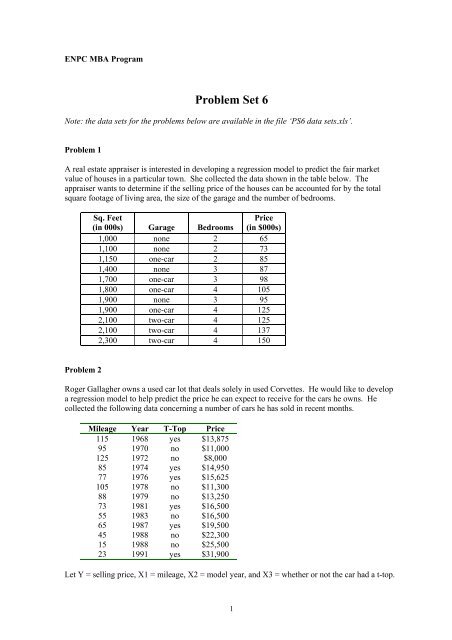Problem Set 6