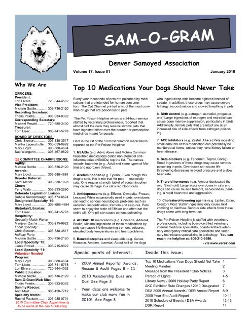 SAM-O-GRAM - Denver Samoyed Association
