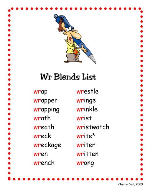 Wr Blends List - Carl's Corner