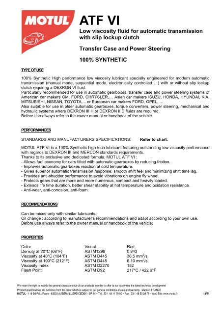 Technical data sheet