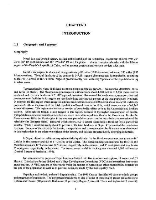 Nepal Chapter 1 - Measure DHS