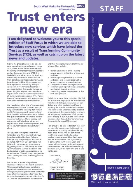 staff - South West Yorkshire Partnership NHS Foundation Trust