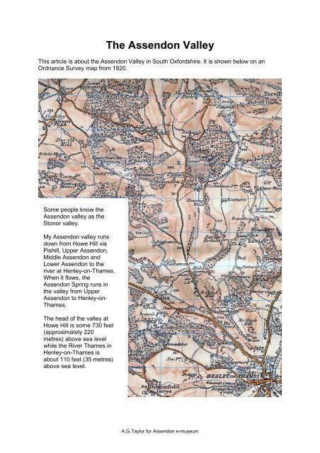 The Assendon Valley - Assendon e-Museum