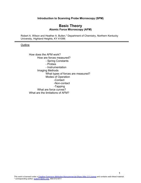 Atomic Force Microscopy Afm