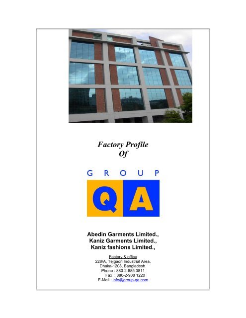 Factory Profile - Group QA