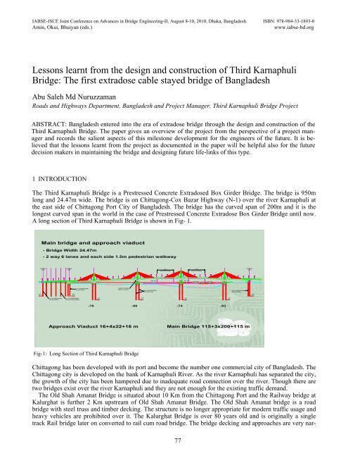 Lessons learnt from the design and construction of - Bangladesh ...
