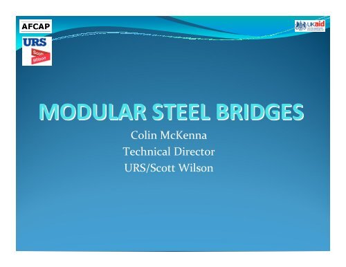MODULAR STEEL BRIDGES - AFCAP