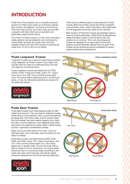 PRYDA FLOOR TRUSS SYSTEMS