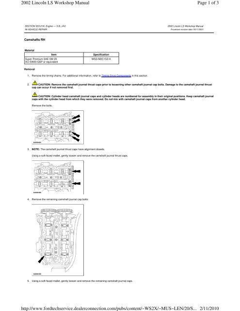 Page 1 of 3 2002 Lincoln LS Workshop Manual 2/11/2010 http ...