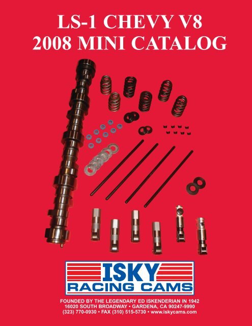 LS-1 CHEVY V8 2008 MINI CATALOG - ISKY Racing Cams