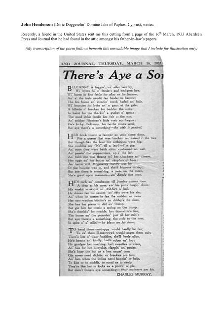 Charles Murray, Doric Poet - Electric Scotland