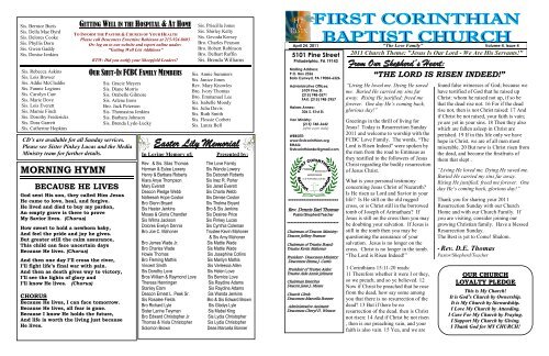 Easter Lily Memorial