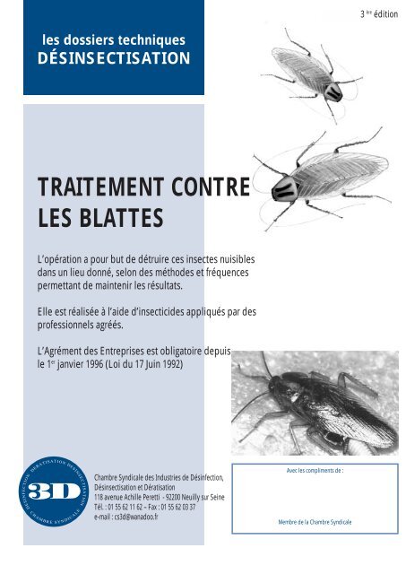 Traitement contre les blattes - Anti cafard