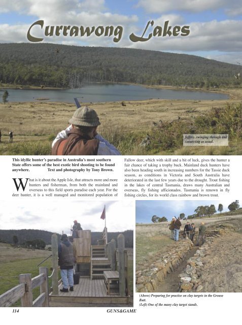 Guns & Game Magazine - Currawong Lakes