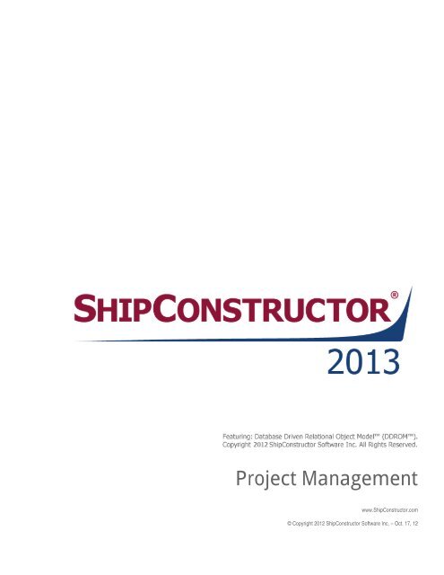 Project Management - ShipConstructor