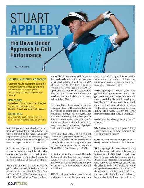 Stuart Appleby - Pure Golf Training
