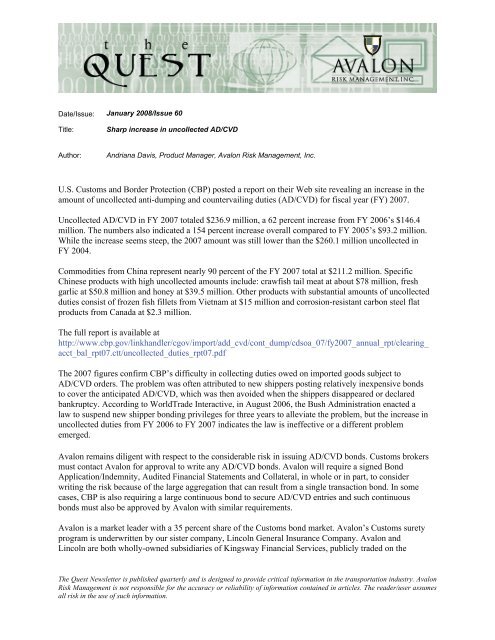 View Printable Version - Avalon Risk Management