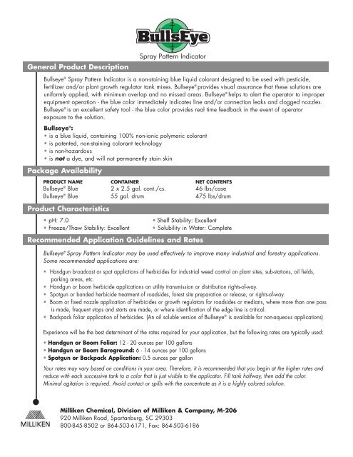Bullseye Label p1 - Milliken Chemical