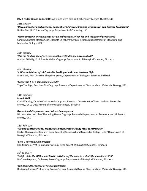 here - Institute of Structural Molecular Biology