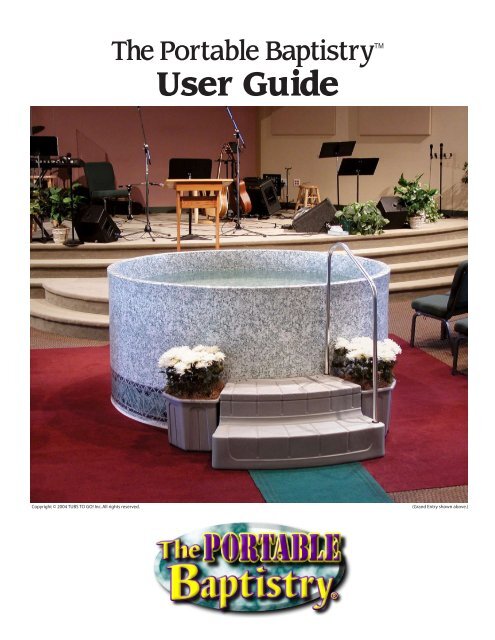 User Guide - Portable Baptistry