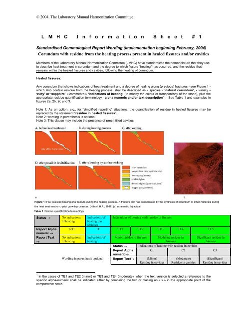 LMHC Information Sheet # 1