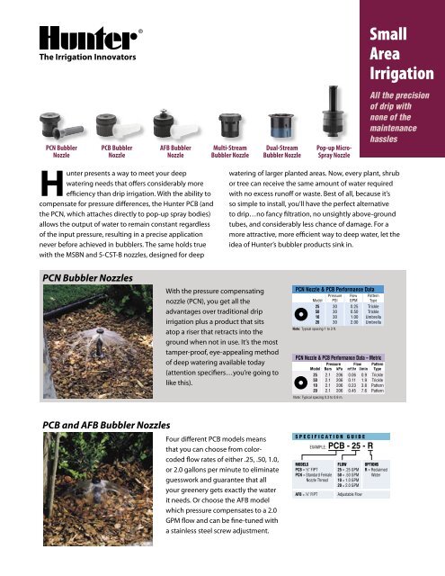 Small Area Irrigation