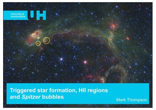 Triggered star formation, HII regions and Spitzer bubbles