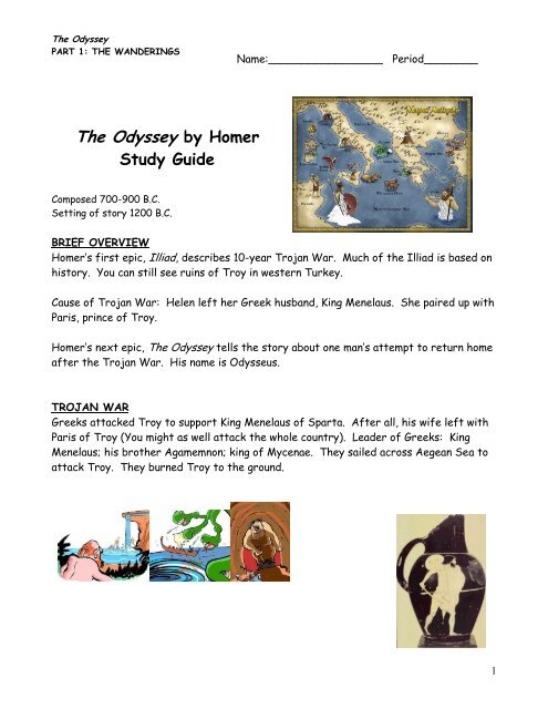 The Odyssey by Homer Study Guide