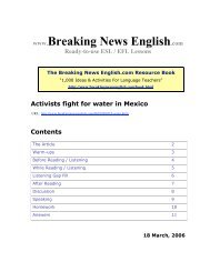 Two-Page Mini-Lesson - Breaking News English