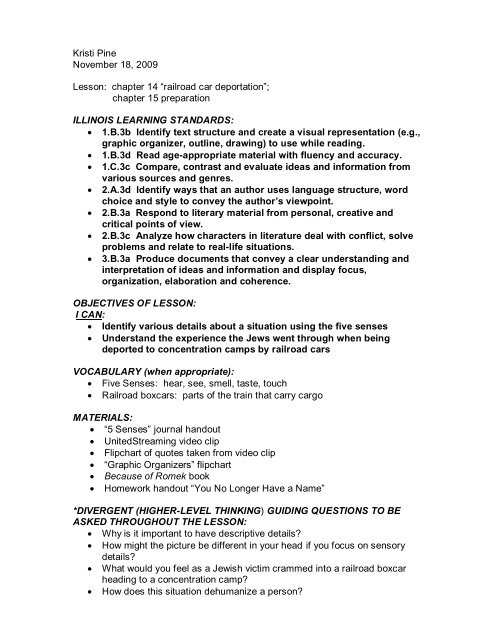 Romek boxcar lesson plan