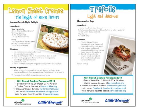 Girl Scout Cookies Recipe Cards