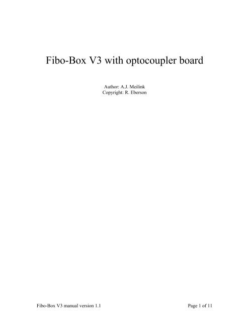 Fibo-Box V3 with optocoupler board