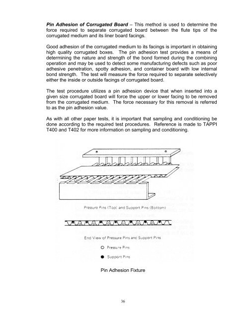 Pin Adhesion of Corrugate