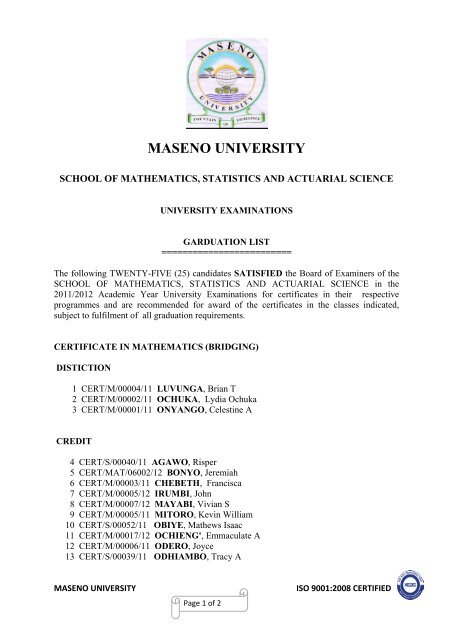 Maseno University Logo